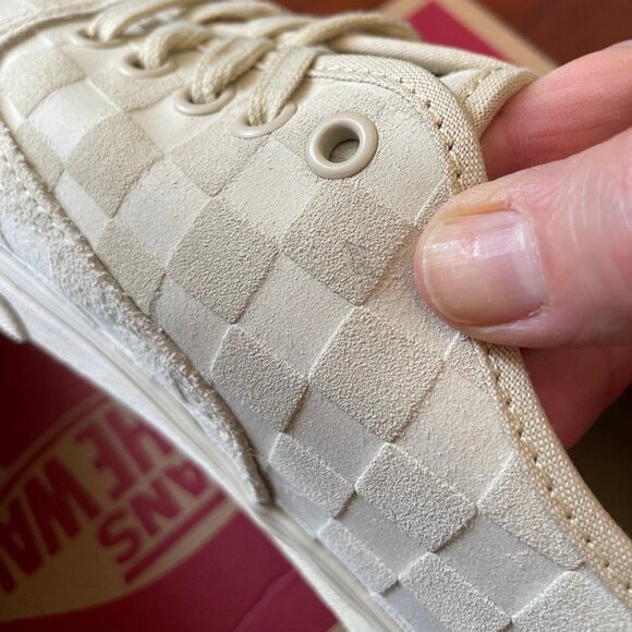 Vans | Shoes | Vans Sneakers Mens 3 Ivory Authentic Mono Checkerboard ...